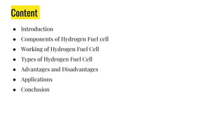 Hydrogen fuel cell | PPTX