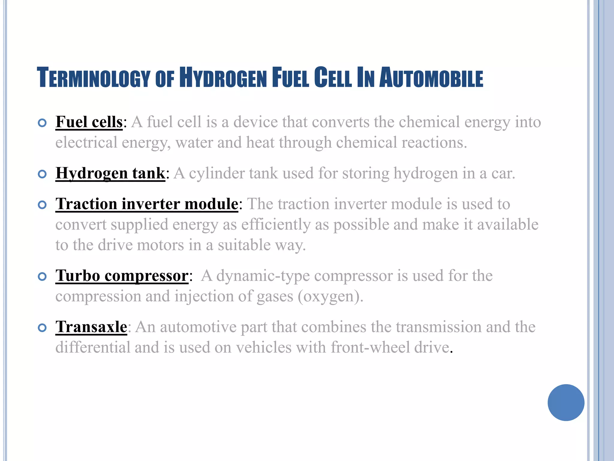 Hydrogen fuel cells | PPTX