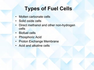 Hydrogen fuel cells | PPT
