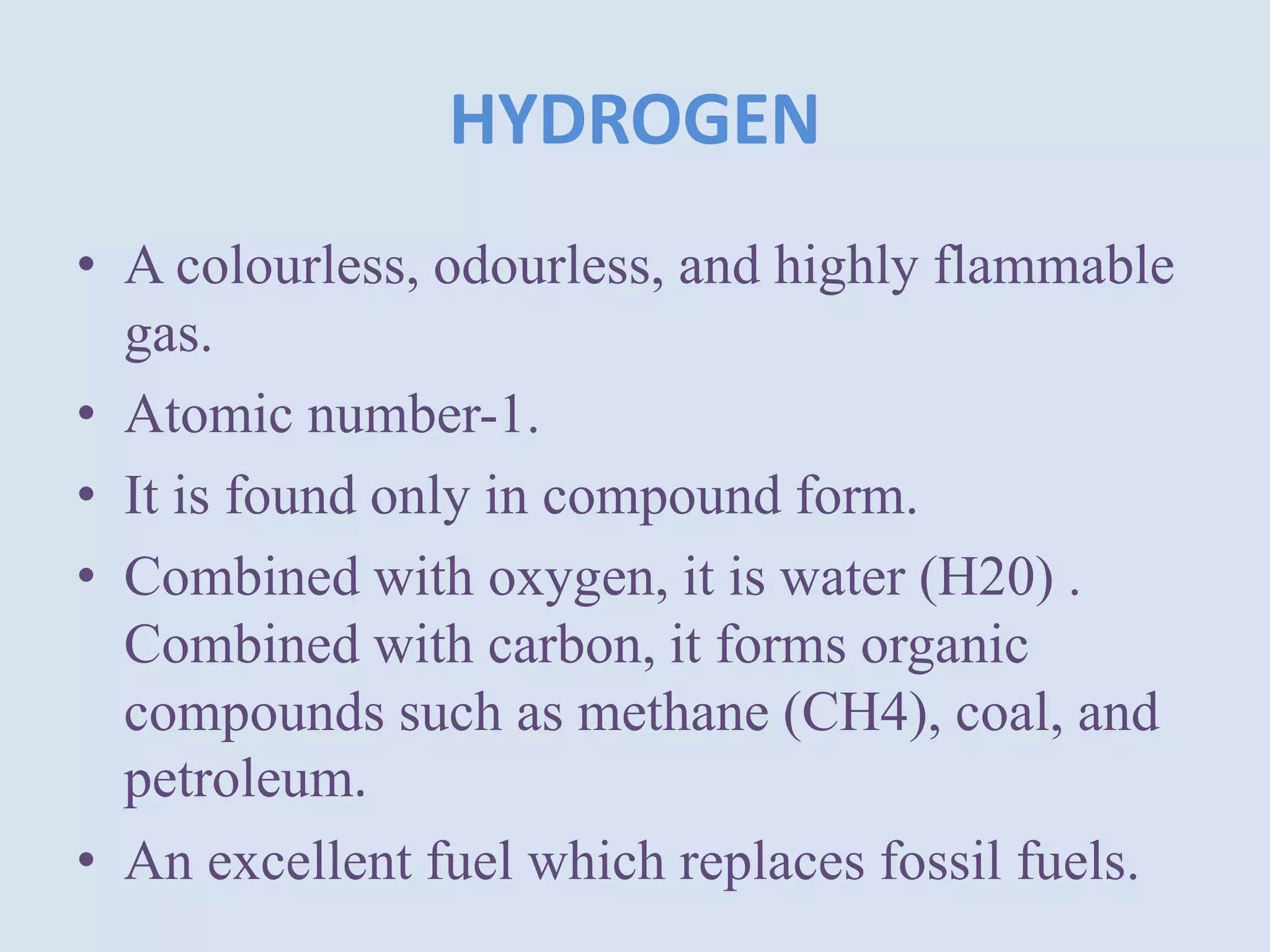 Hydrogen fuel & its sustainable development | PPTX