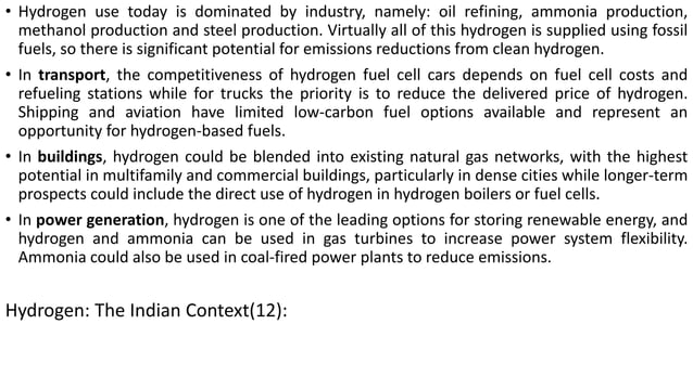 Hydrogen Mission 2021& Green Hydrogen Policy 2022.pptx | Power and ...