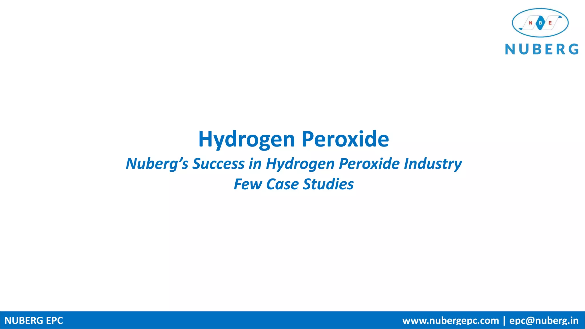 Hydrogen Peroxide Plants | PPTX | Civil Engineering Industry | Industries