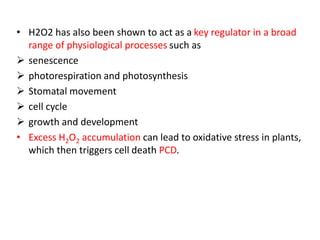 Hydrogen per oxide signaling in plants | PPTX