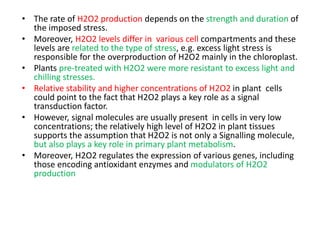 Hydrogen per oxide signaling in plants | PPT