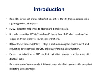 Hydrogen per oxide signaling in plants | PPT
