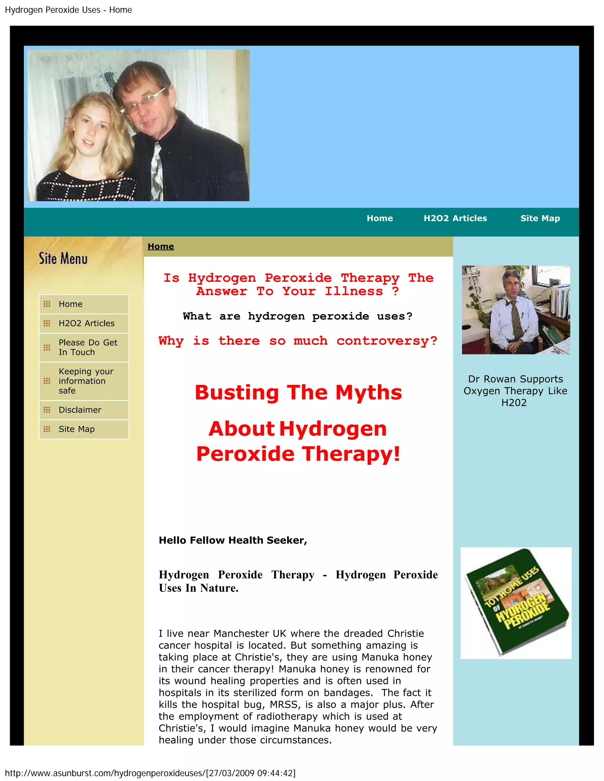 Hydrogen Peroxide Uses | PDF