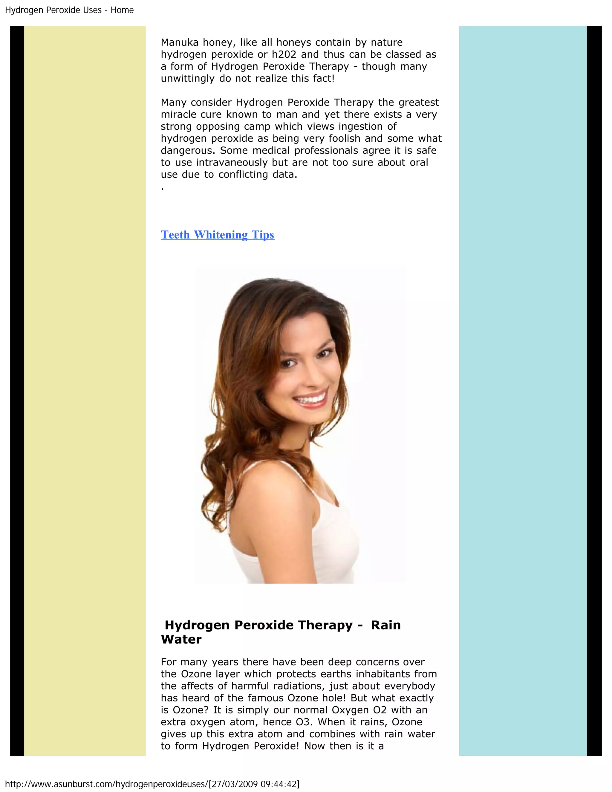 Hydrogen Peroxide Uses | PDF