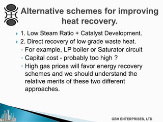 Hydrogen Plant Flowsheet - Effects of Low Steam Ratio | PDF