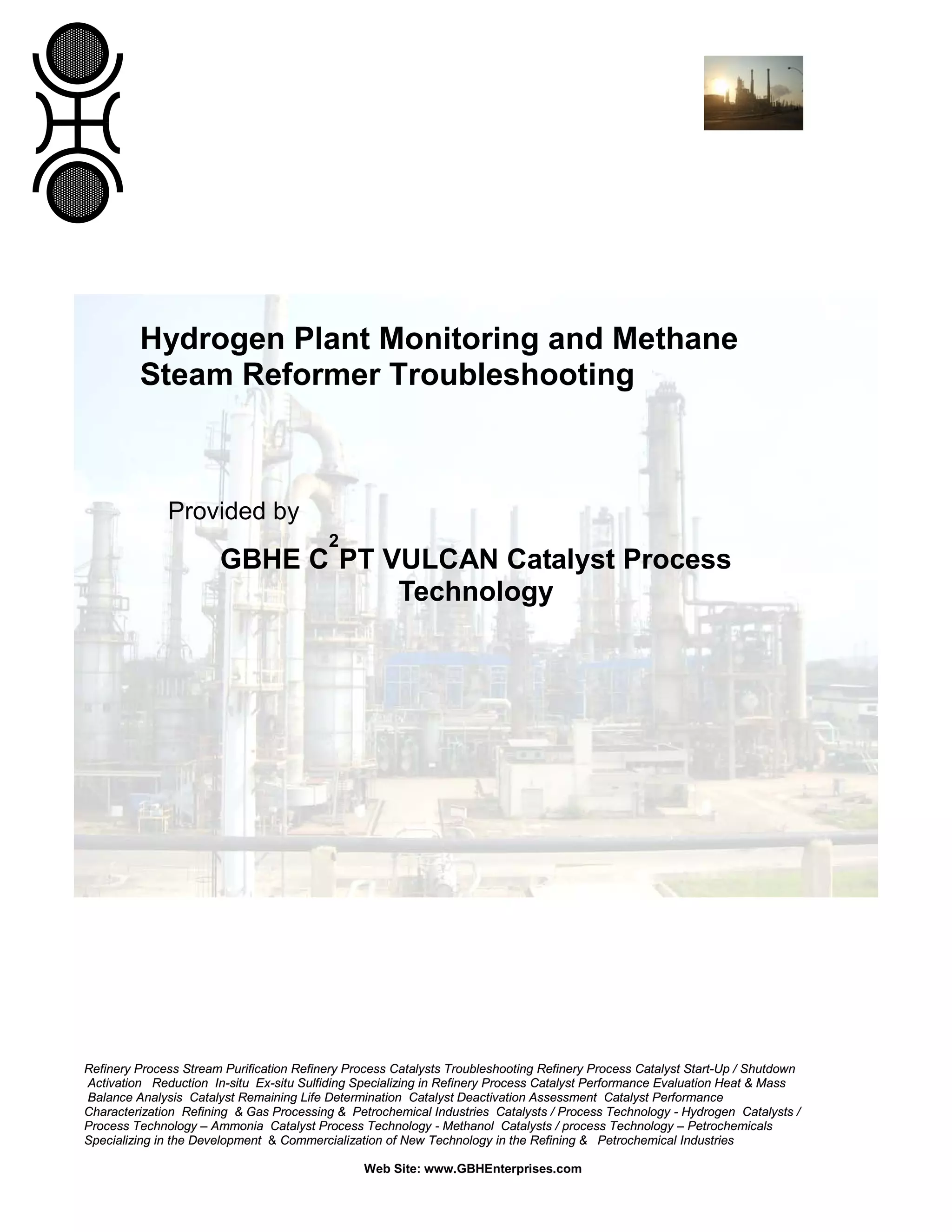 Hydrogen Plant Monitoring & Methane Steam Reformer Troubleshooting | PDF
