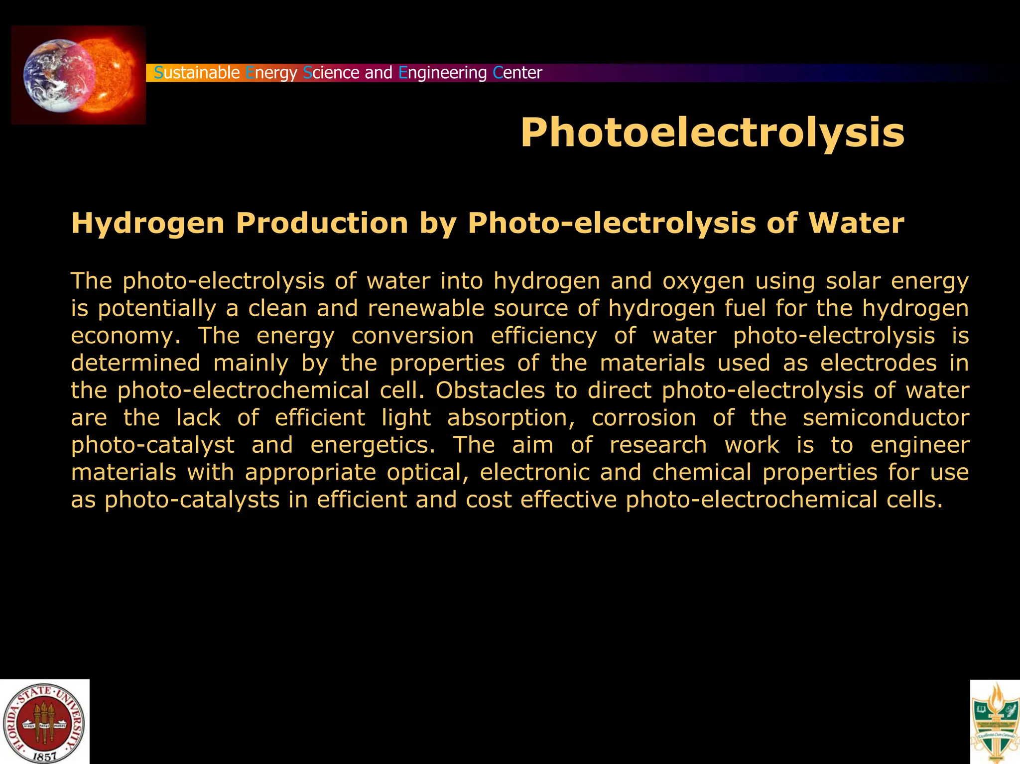 HYDROGEN : HYDROGEN production, electolysis,photoelectrolysis | PPT