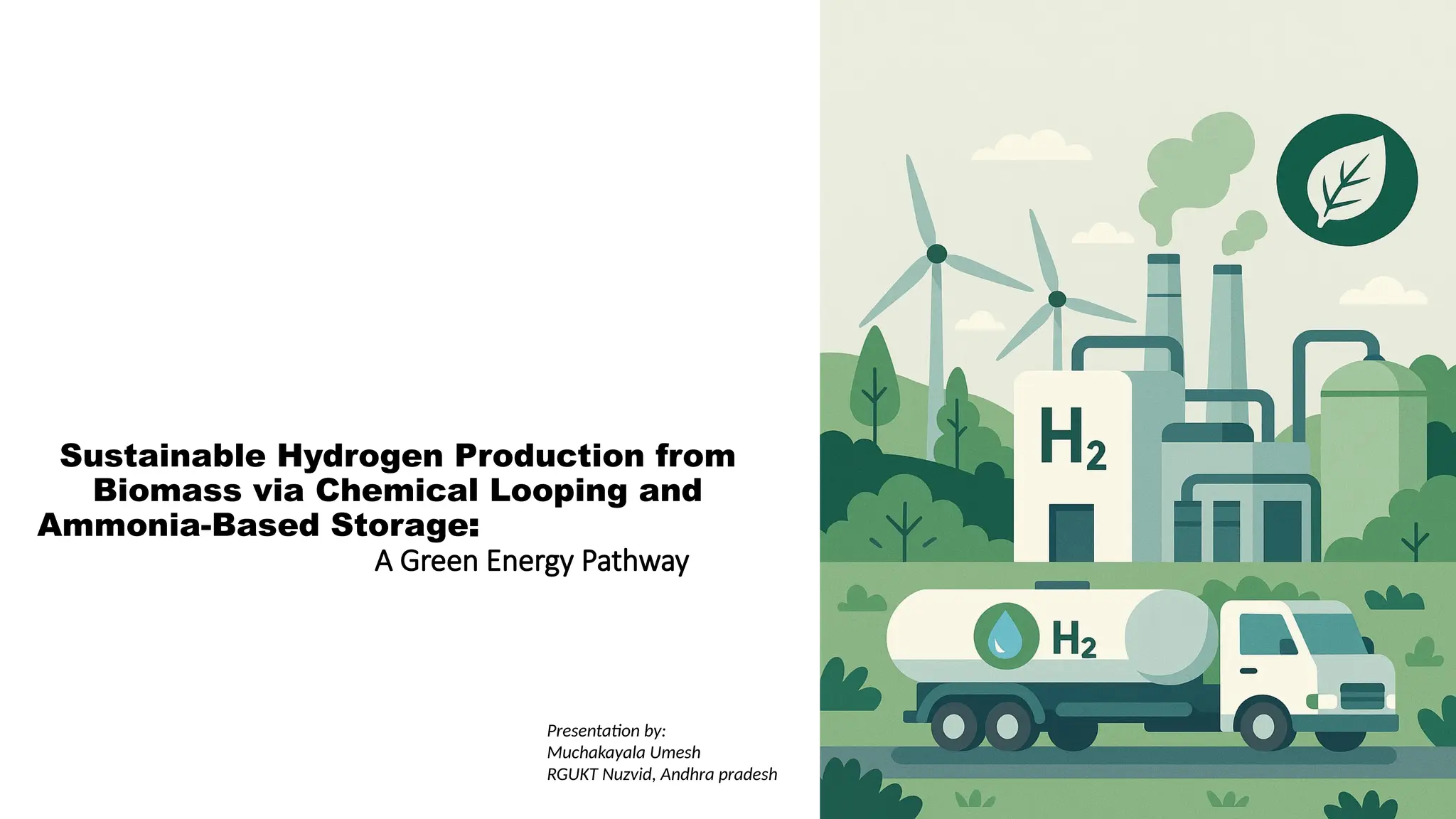 Hydrogen Production from Biomass presentation | PPTX