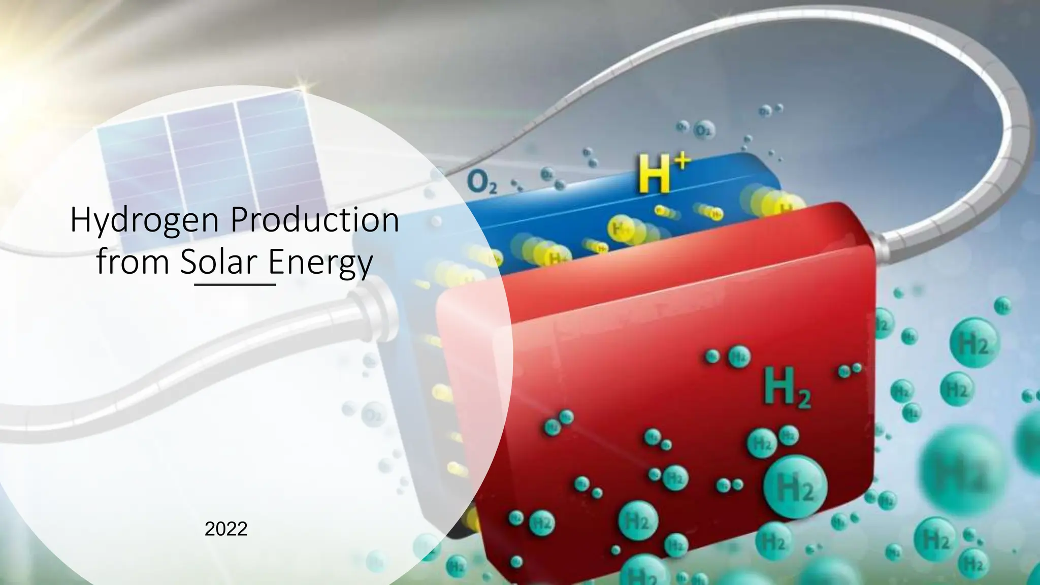Hydrogen Production from Solar Energy .pptx
