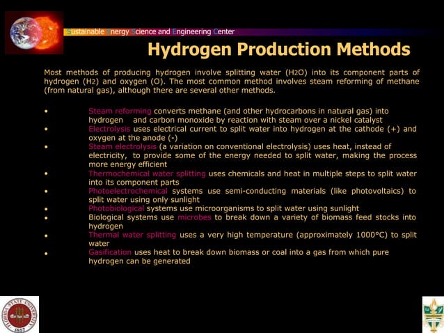 Hydrogen Production ppt.pptx | Chemistry | Science