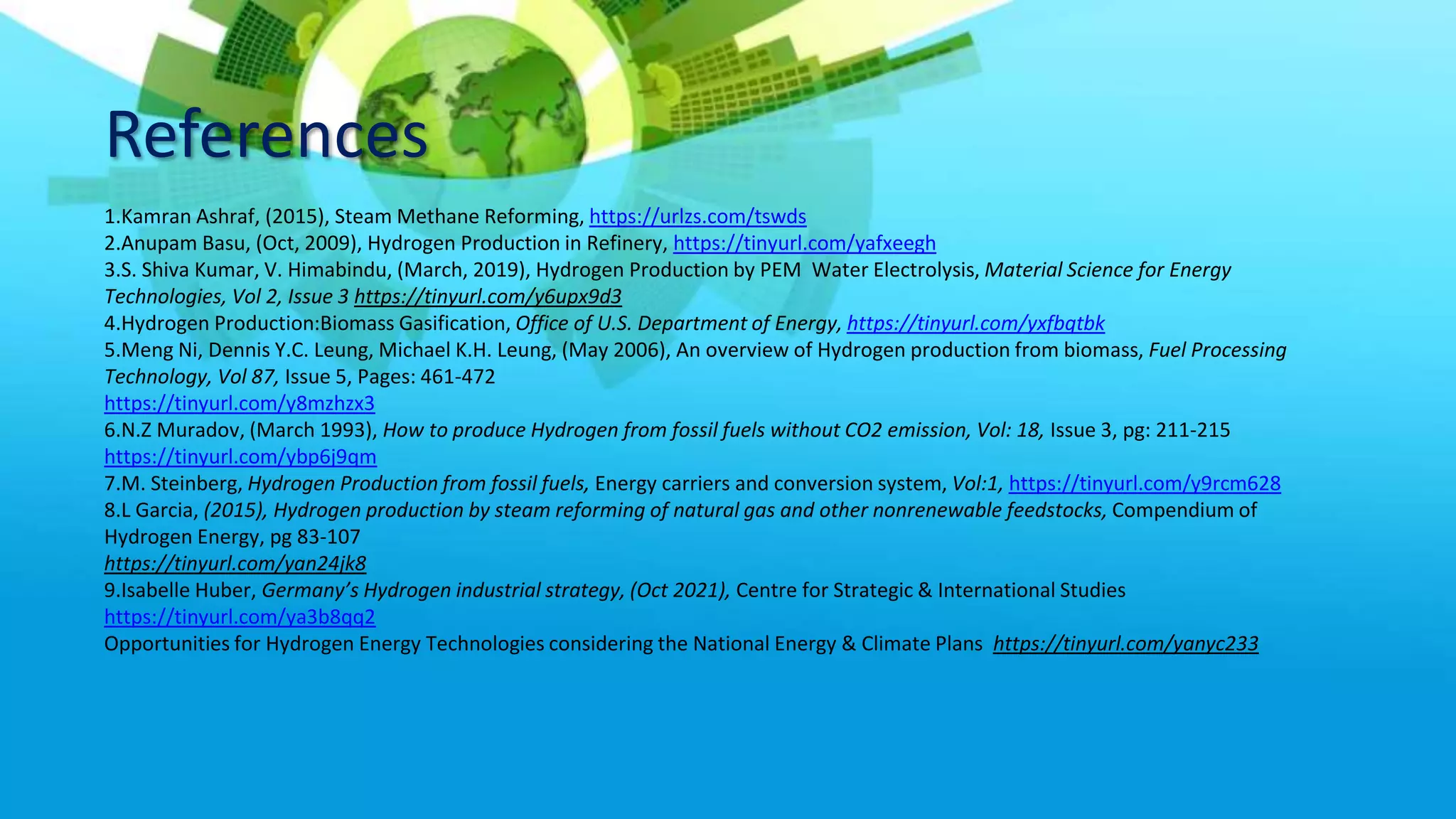 Hydrogen Production through Steam Reforming process.pptx