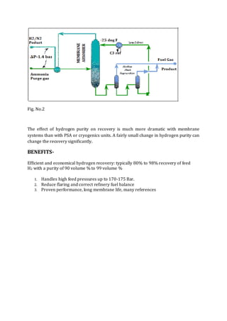 Hydrogen recovery from purge gas(energy saving) | PDF