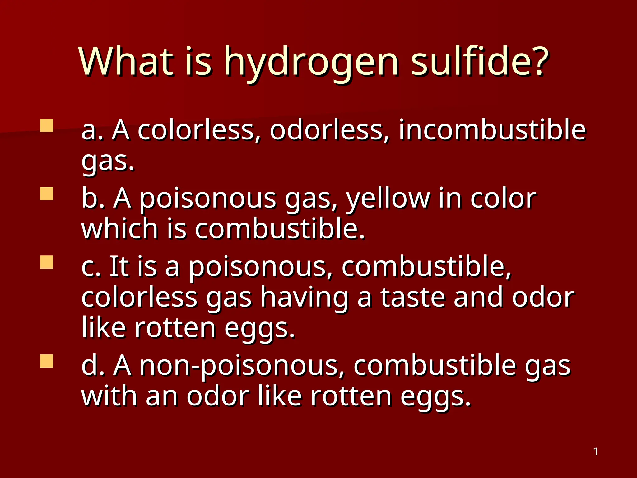HYDROGEN_SULFIDE- AWARENESS TRAINING.ppt