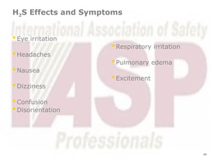Hydrogen Sulfide H2S hazards and control measures presentation | PPTX
