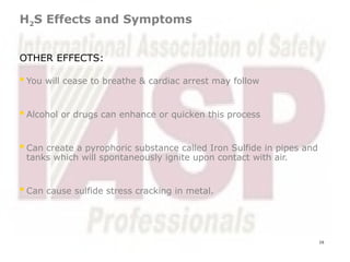 Hydrogen Sulfide H2S hazards and control measures presentation | PPTX