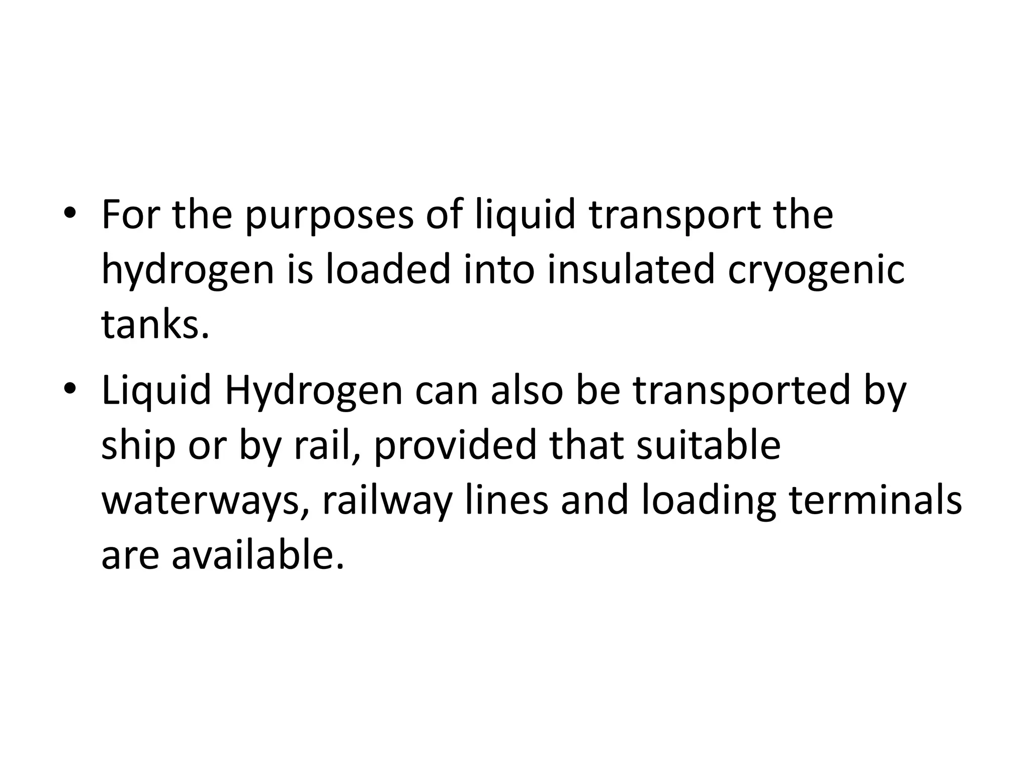 Hydrogen Transportation and application | PDF