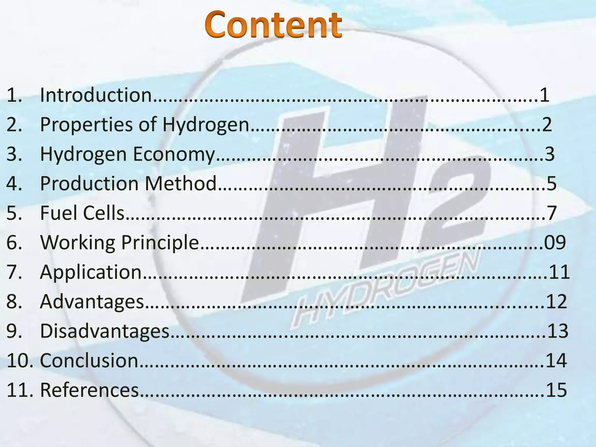 Hydrogen the fuel cell | PPTX