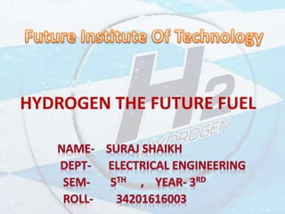 Hydrogen the fuel cell | PPTX