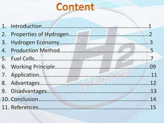 Hydrogen the fuel cell | PPT