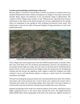 Hydrogeological report of Barazan Plateau, North Goa District | PDF