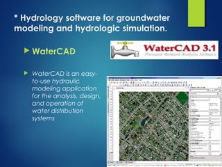 Software Used in Hydrology | PPT | Geography | Science