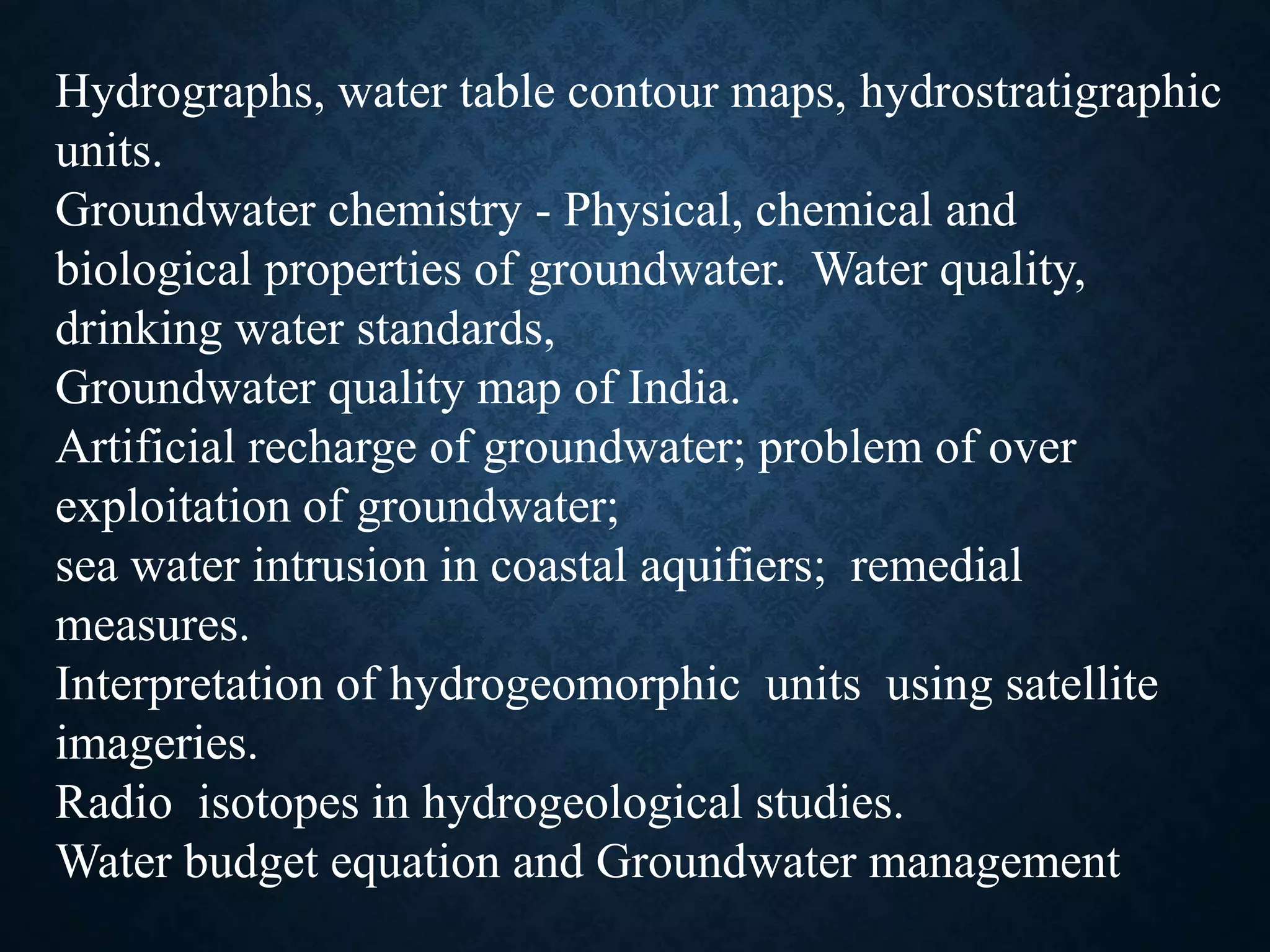 Hydrogeology | PPTX