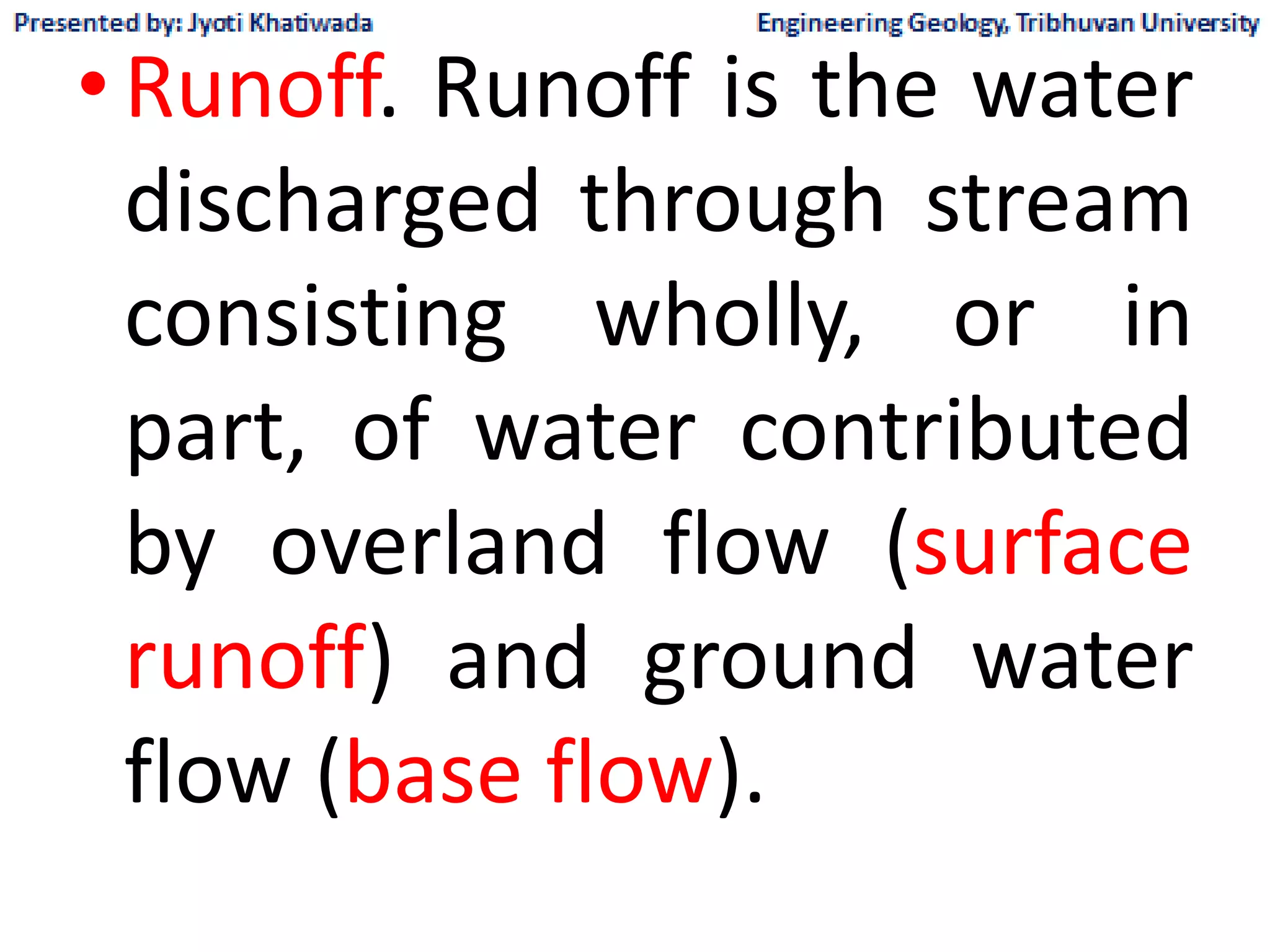 Hydrogeology Introduction with basic terms | PPTX