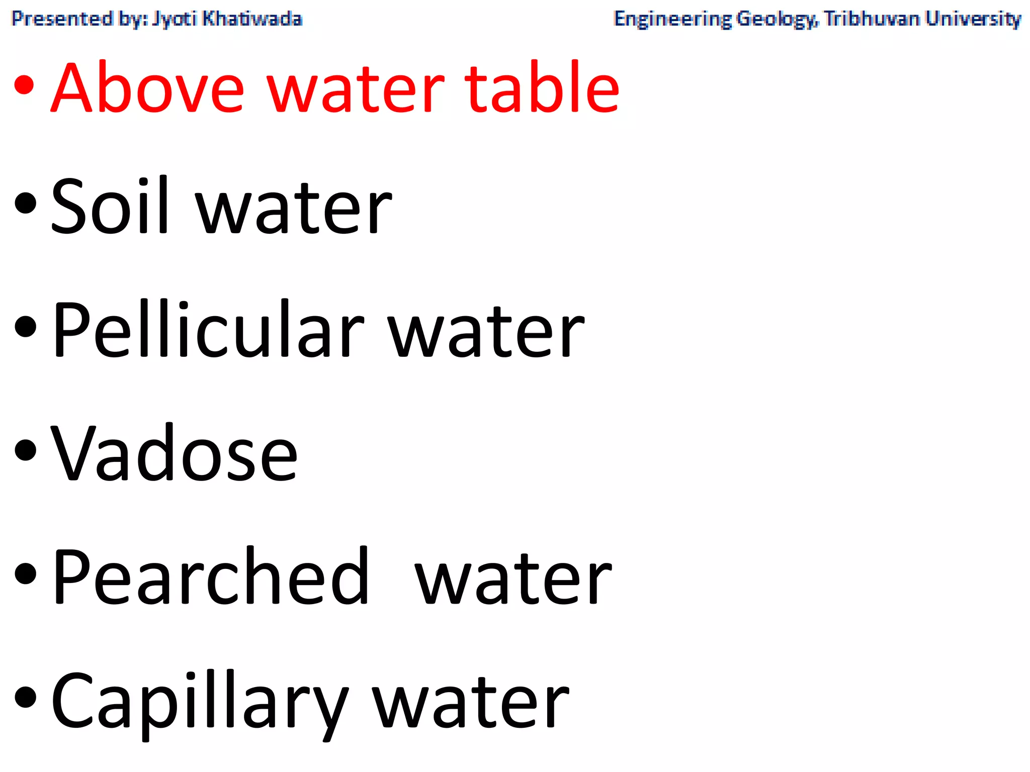 Hydrogeology Introduction with basic terms | PPTX