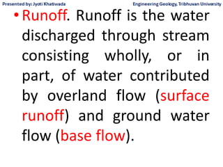 Hydrogeology Introduction with basic terms | PPTX | Geology | Science