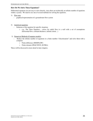 HYDROGEOLOGY LECTURE NOTES - Basic Hydrogeology_ An Introduction ...