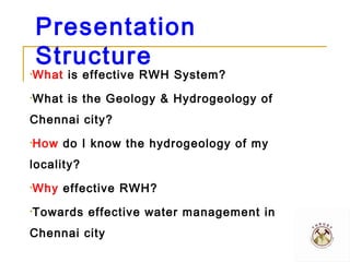 Designing effective Rainwater Harvesting systems_Saravanan_2013 | PPT