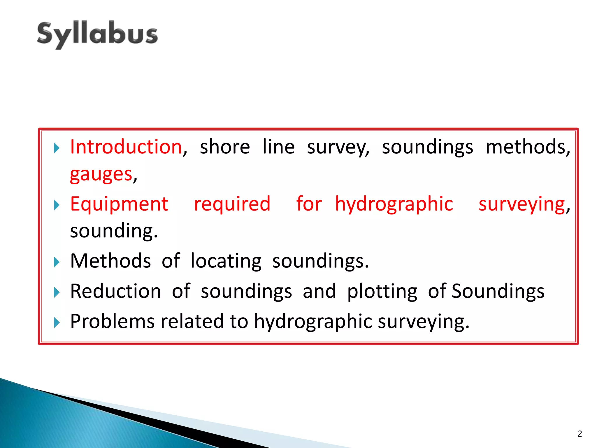 Hydrographics surveying | PPTX