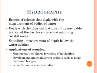 Hydrographic Surveying By Jithin Jose | PPTX | Geography | Science