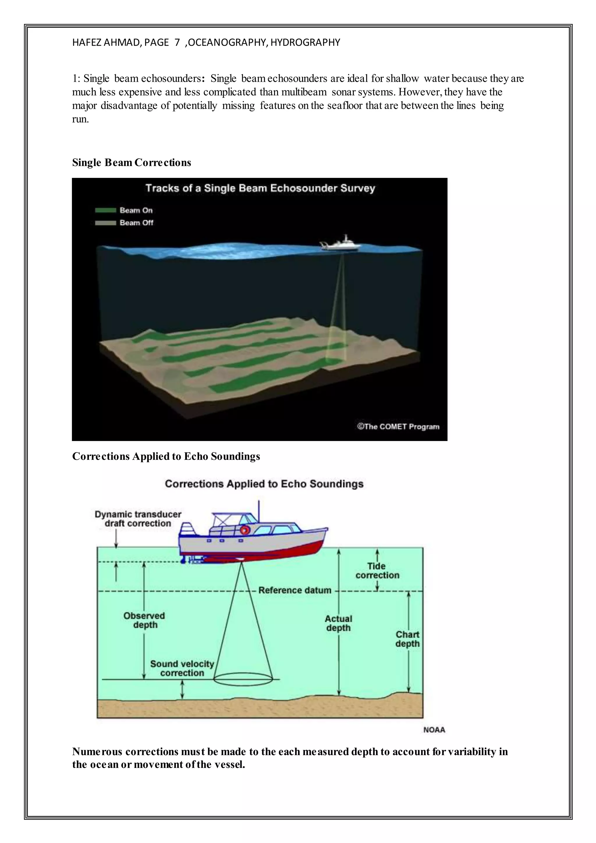 Hydrography is the branch of applied science which deals with the ...