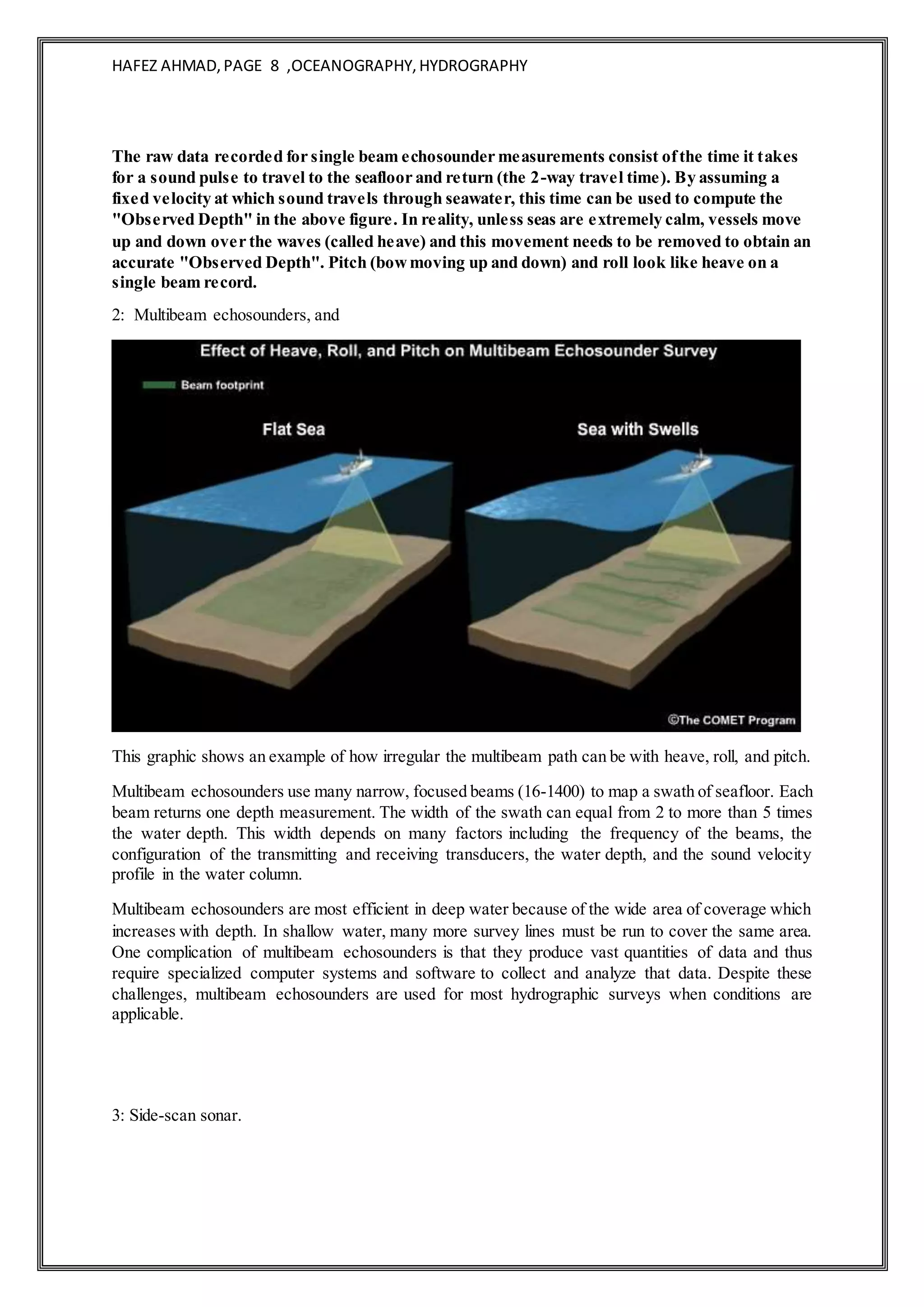 Hydrography is the branch of applied science which deals with the ...