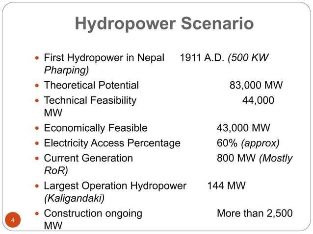 Role of Hydropower Electricity in Economic Development of Nepal | PPTX ...