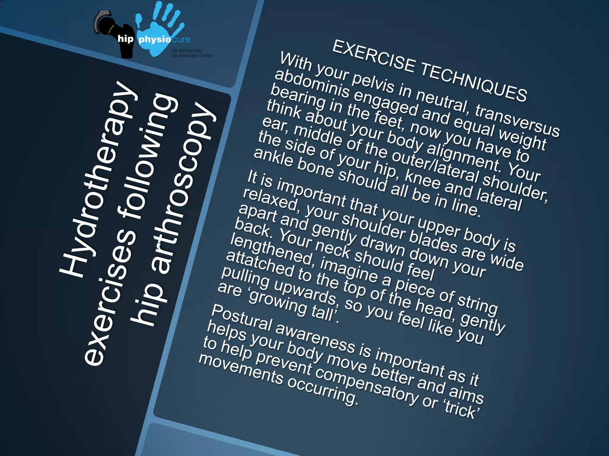 Hydrotherapy Exercises Following Hip Arthroscopy Surgery | PPTX