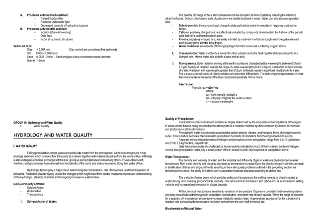 Hydrology Compilation of Reports | PPT