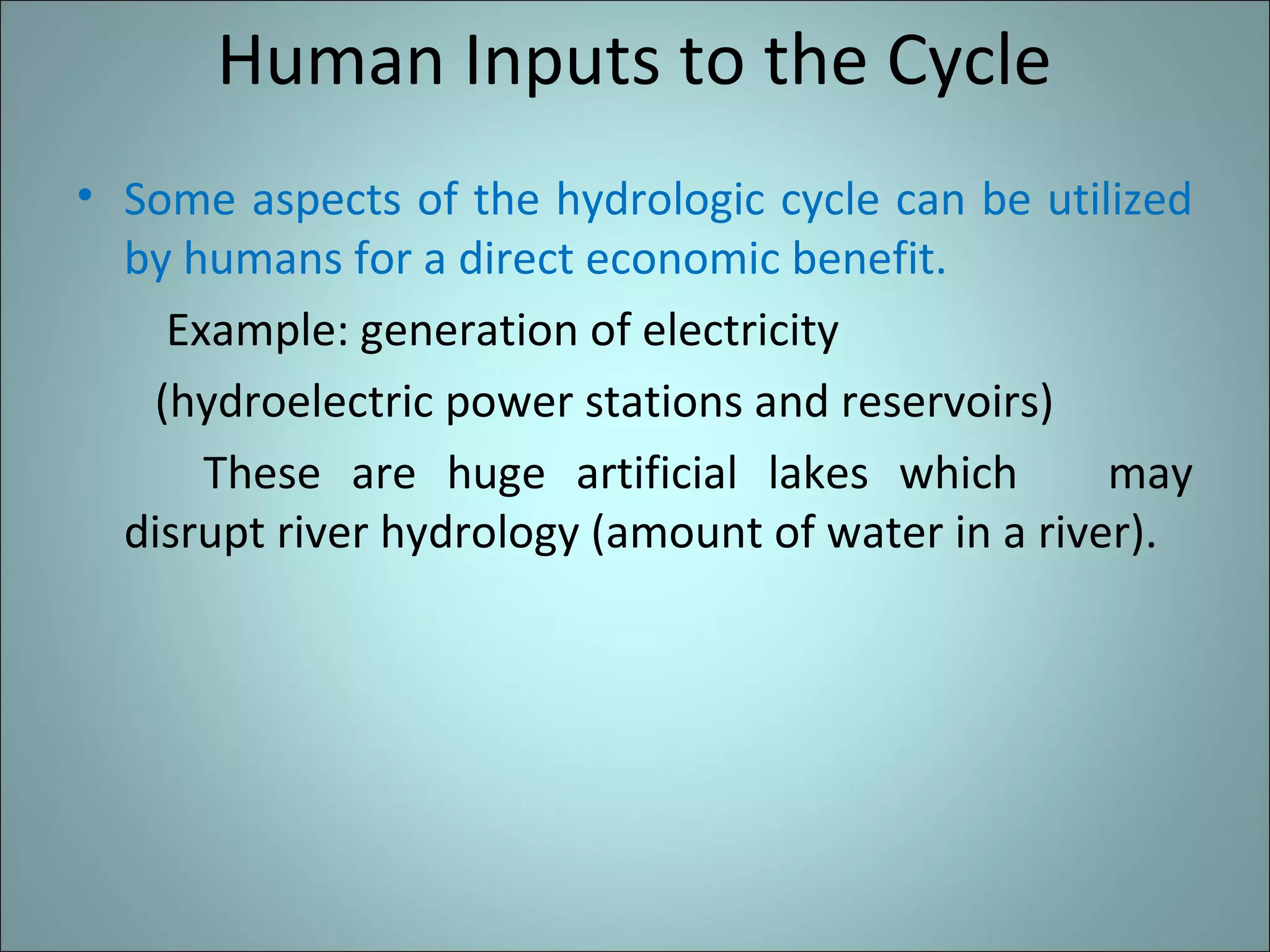 Hydrologic cycle and field water balance | PPT