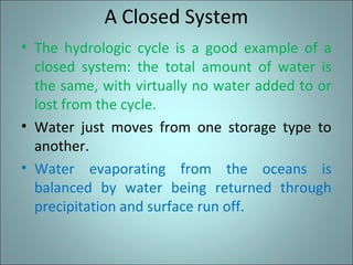 Hydrologic cycle and field water balance | PPT