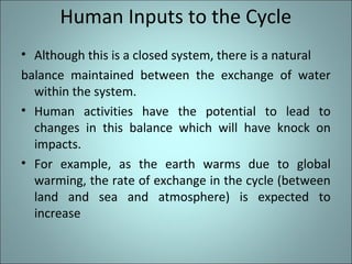 Hydrologic cycle and field water balance | PPT