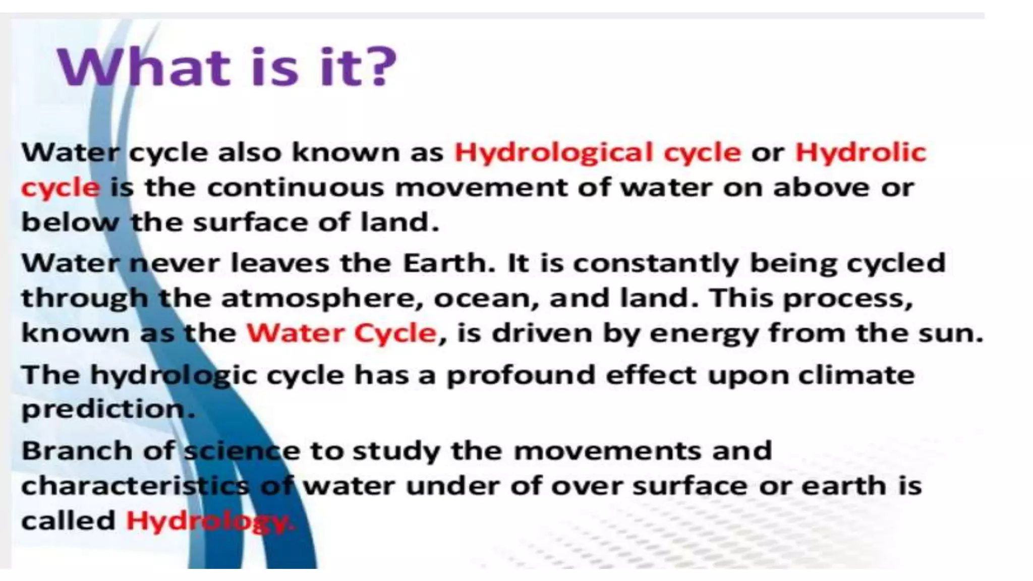 Mining Geology : Hydrological cycle | PPTX