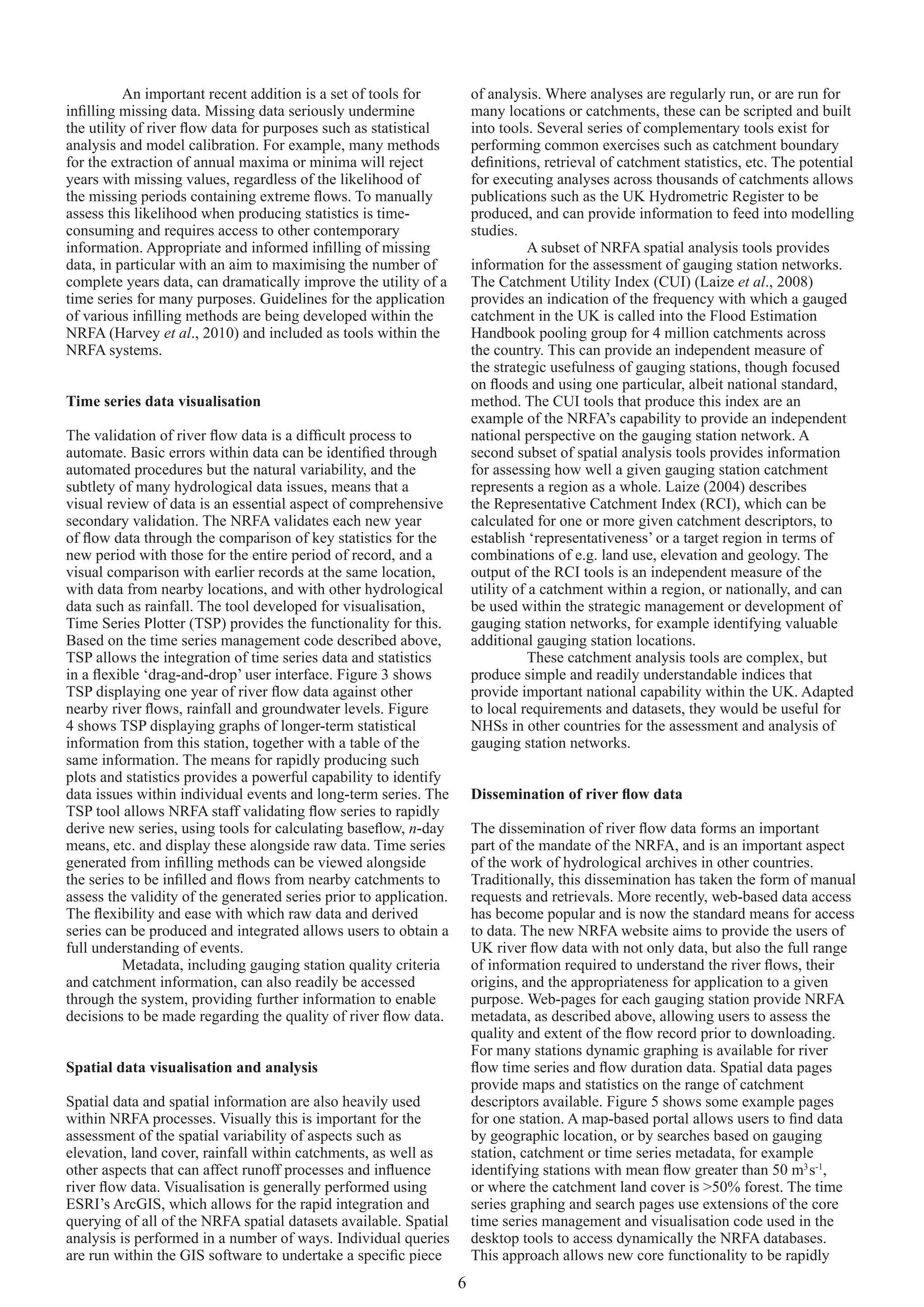 Hydrological data management systems within a national river flow ...