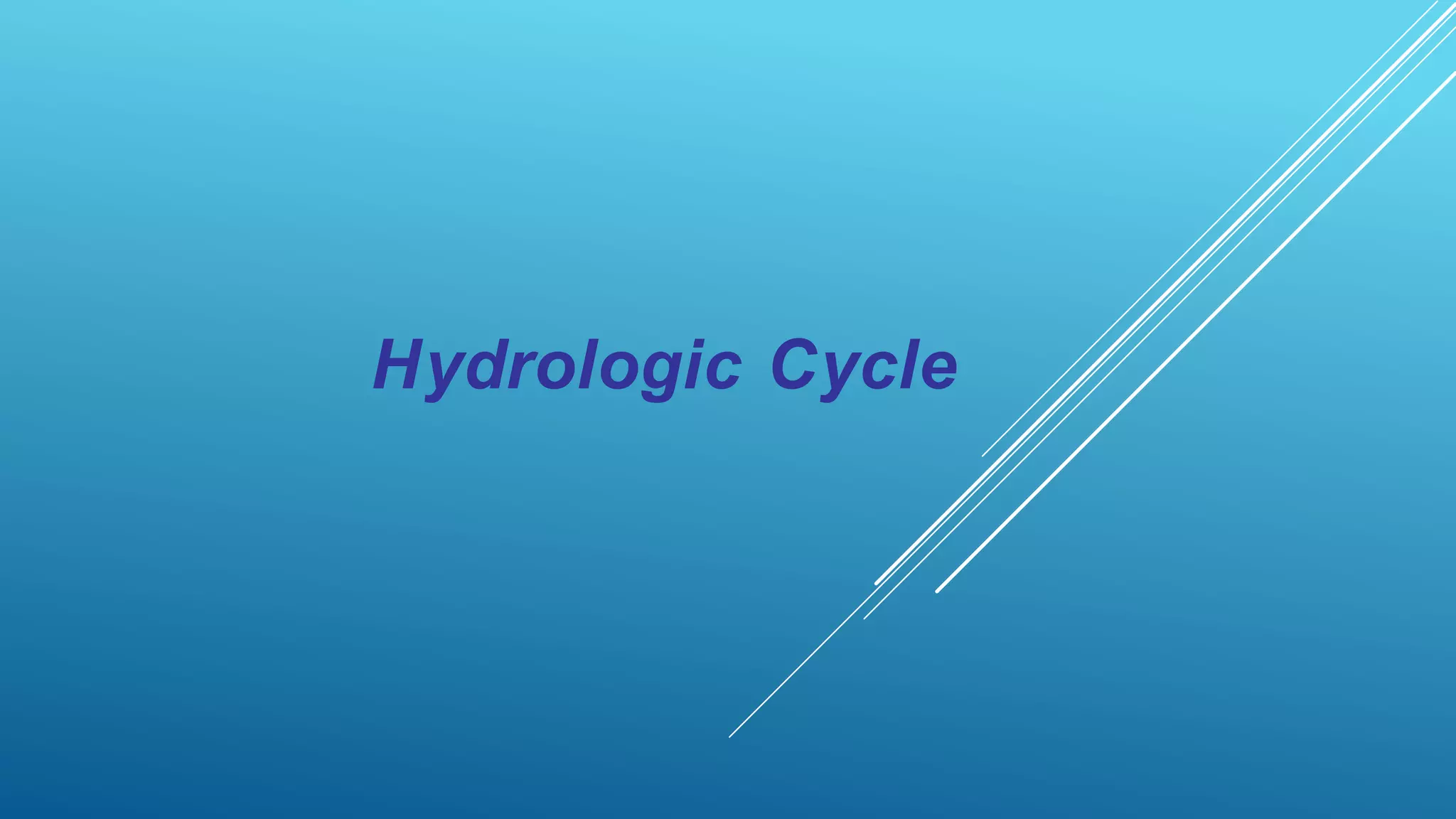 Hydrologic cycle | PDF