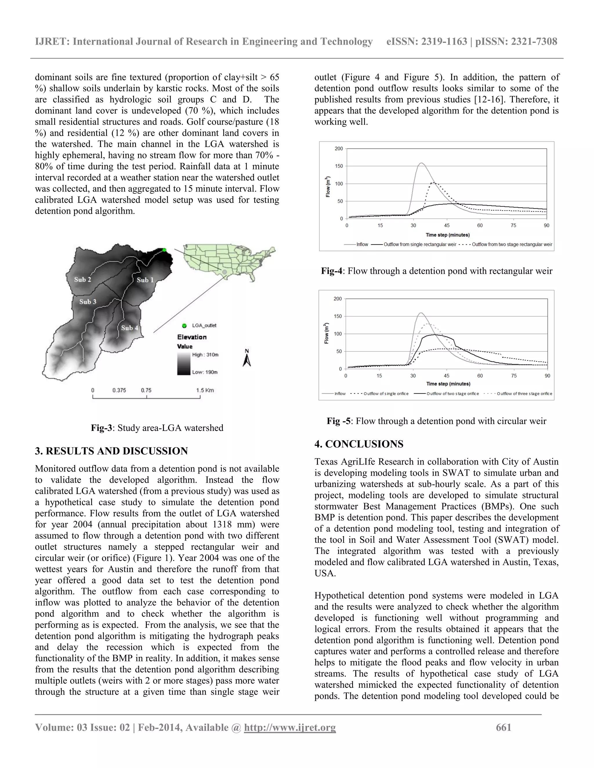 Hydrologic modeling of detention pond | PDF