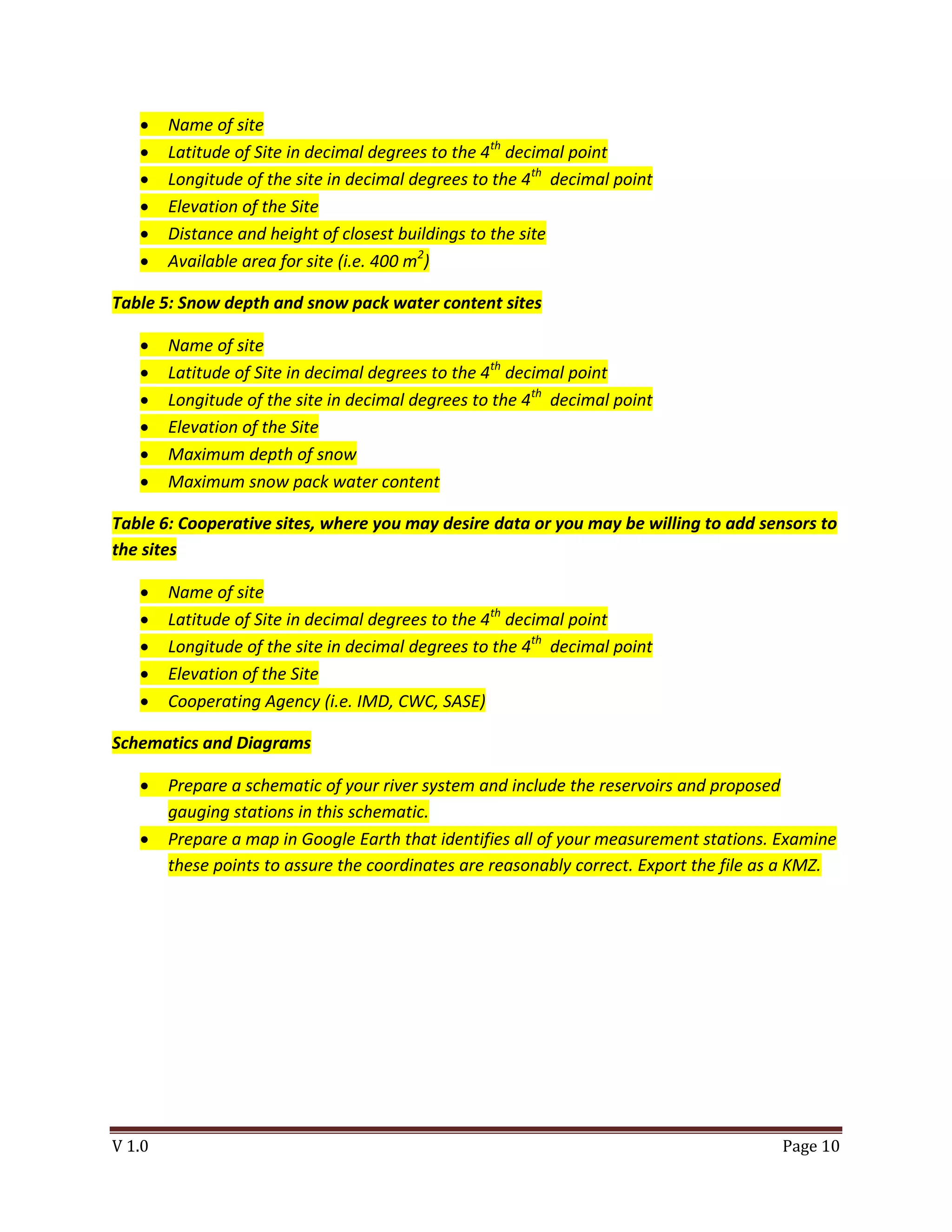 Hydrologic Monitoring Network Questionnaire | PDF