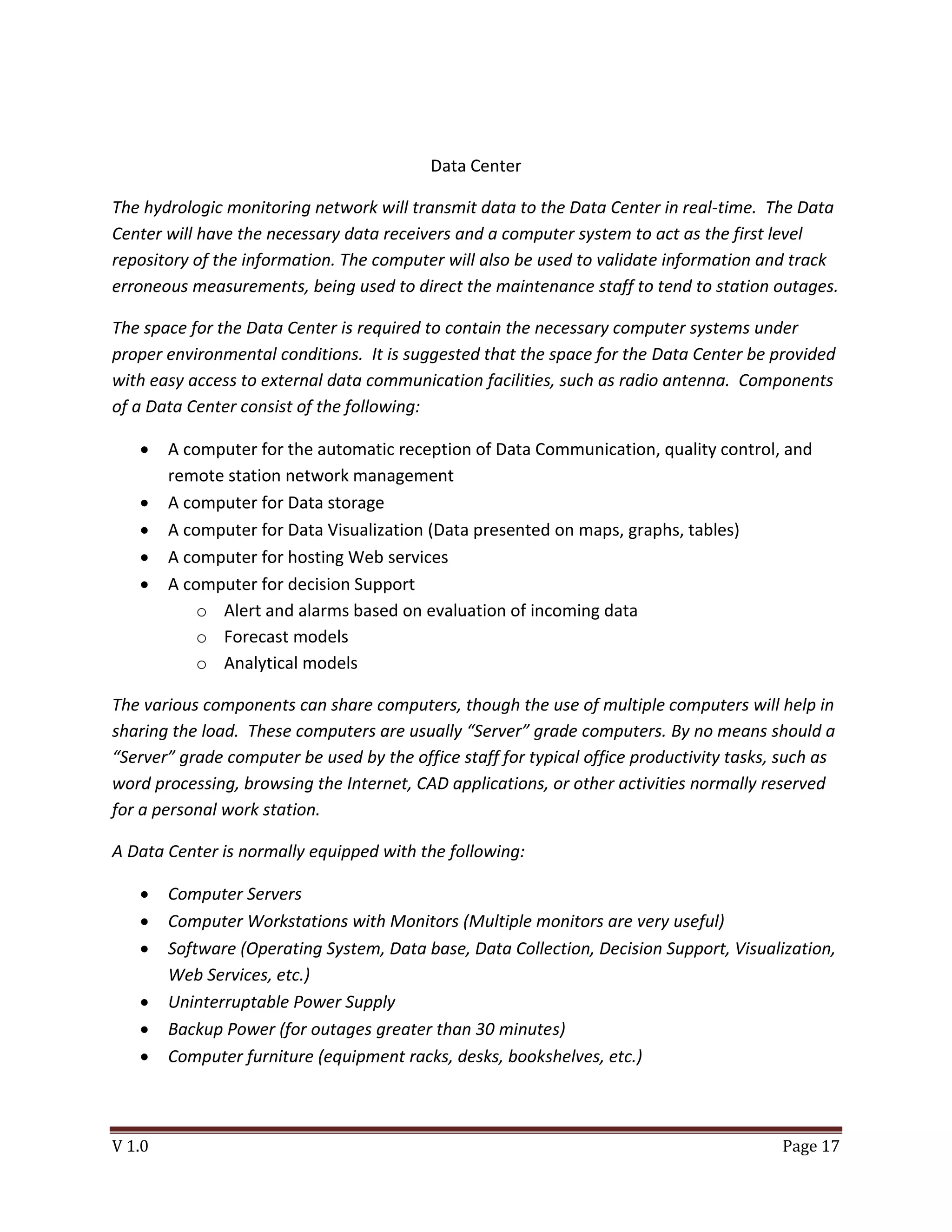 Hydrologic Monitoring Network Questionnaire | PDF